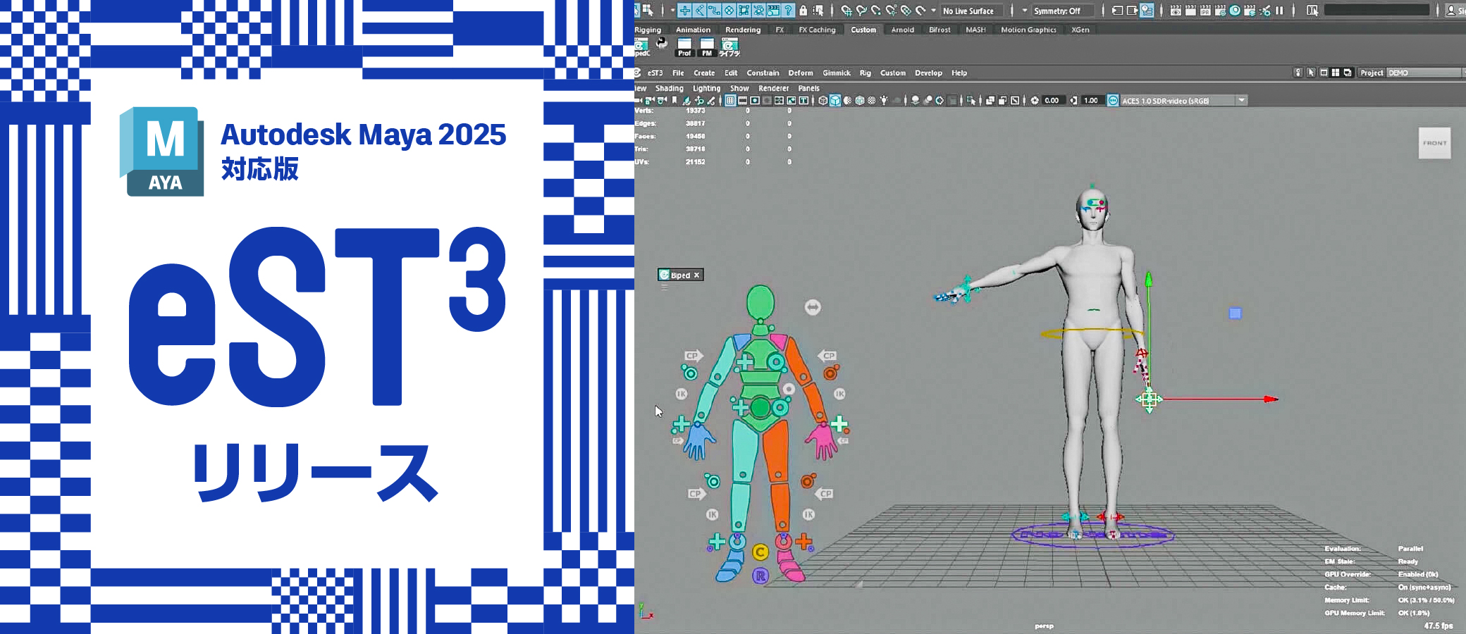 Autodesk Maya 2025バージョン対応『eST3』リリース | 株式会社ボーンデジタル